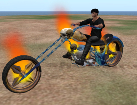 Second Life Marketplace - Ghost rider bike
